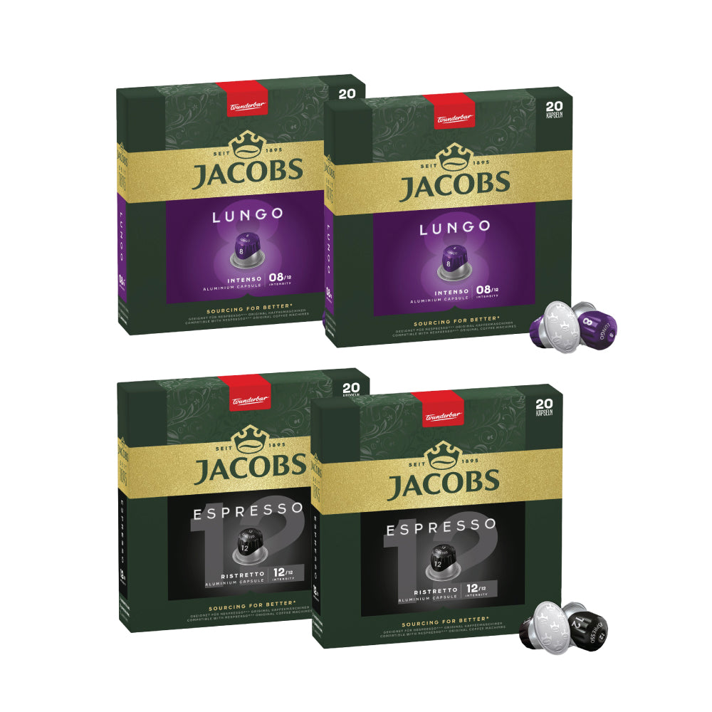 Jacobs Variety Bulk pack - 80 Aluminium Nespresso compatible coffee ca ...