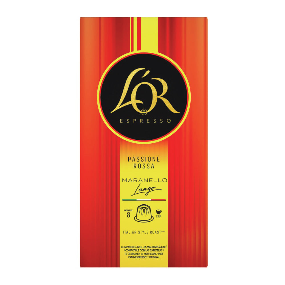 L'OR Maranello Lungo - 10 Aluminium Nespresso compatible coffee capsul ...