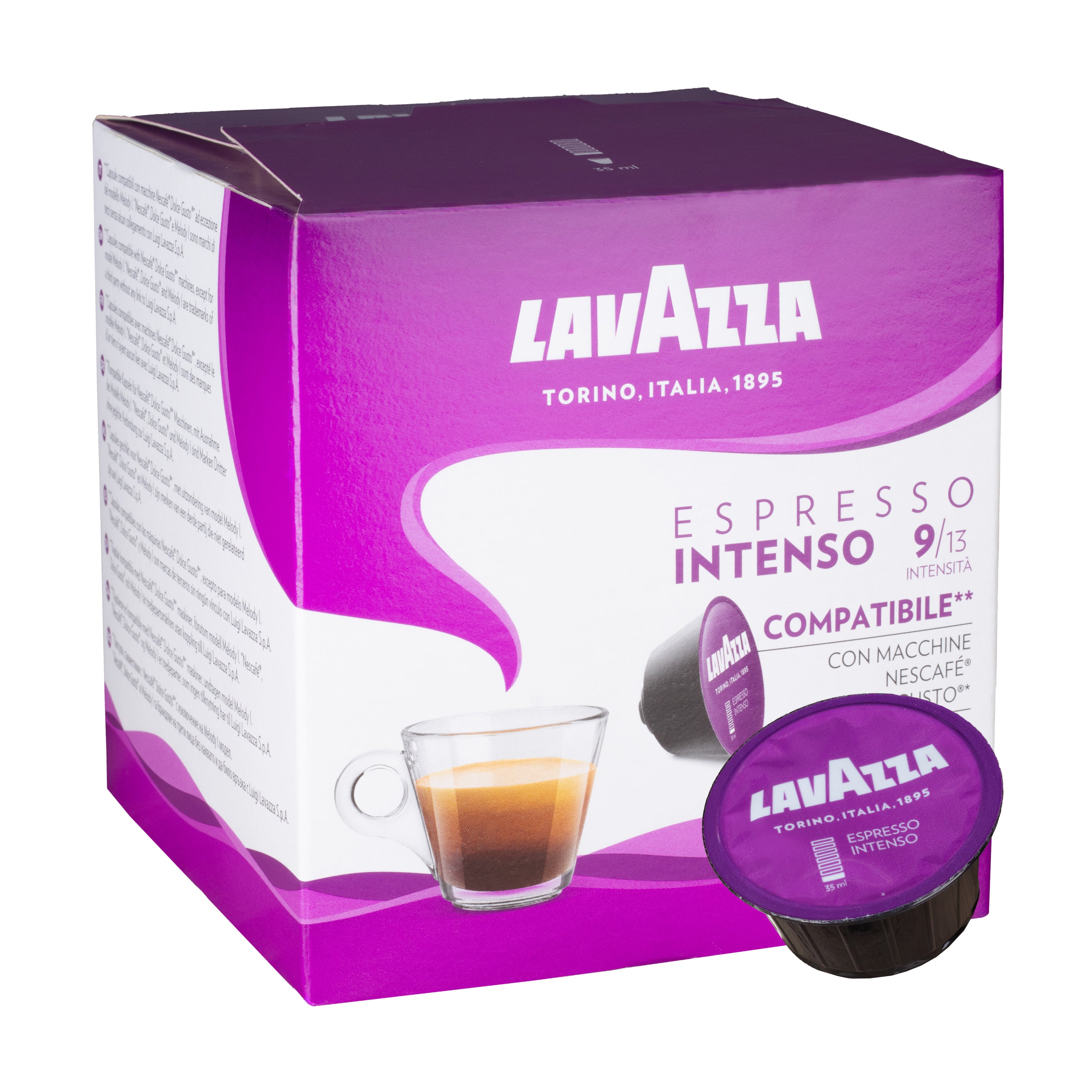 Lavazza Intenso - 16 Nescafe Dolce Gusto compatible coffee capsules ...